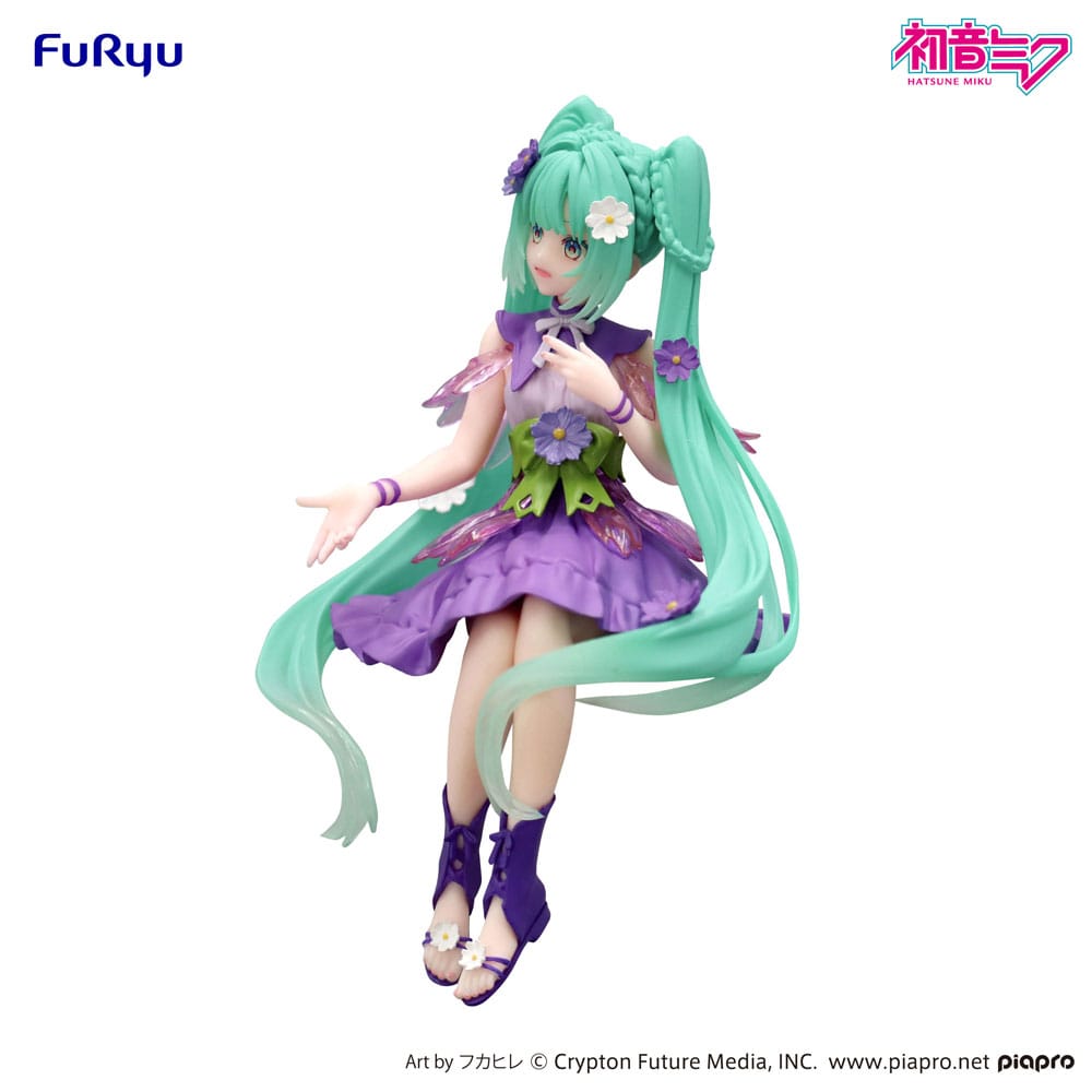 Hatsune Miku Noodle Stopper PVC Statue Flower Fairy Cosmos Purple Color ...