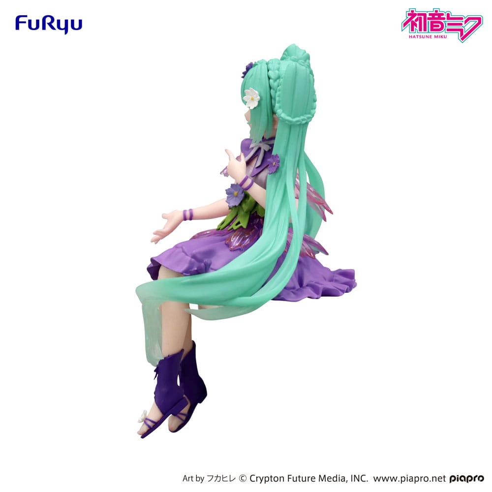 Hatsune Miku Noodle Stopper PVC Statue Flower Fairy Cosmos Purple Color ...