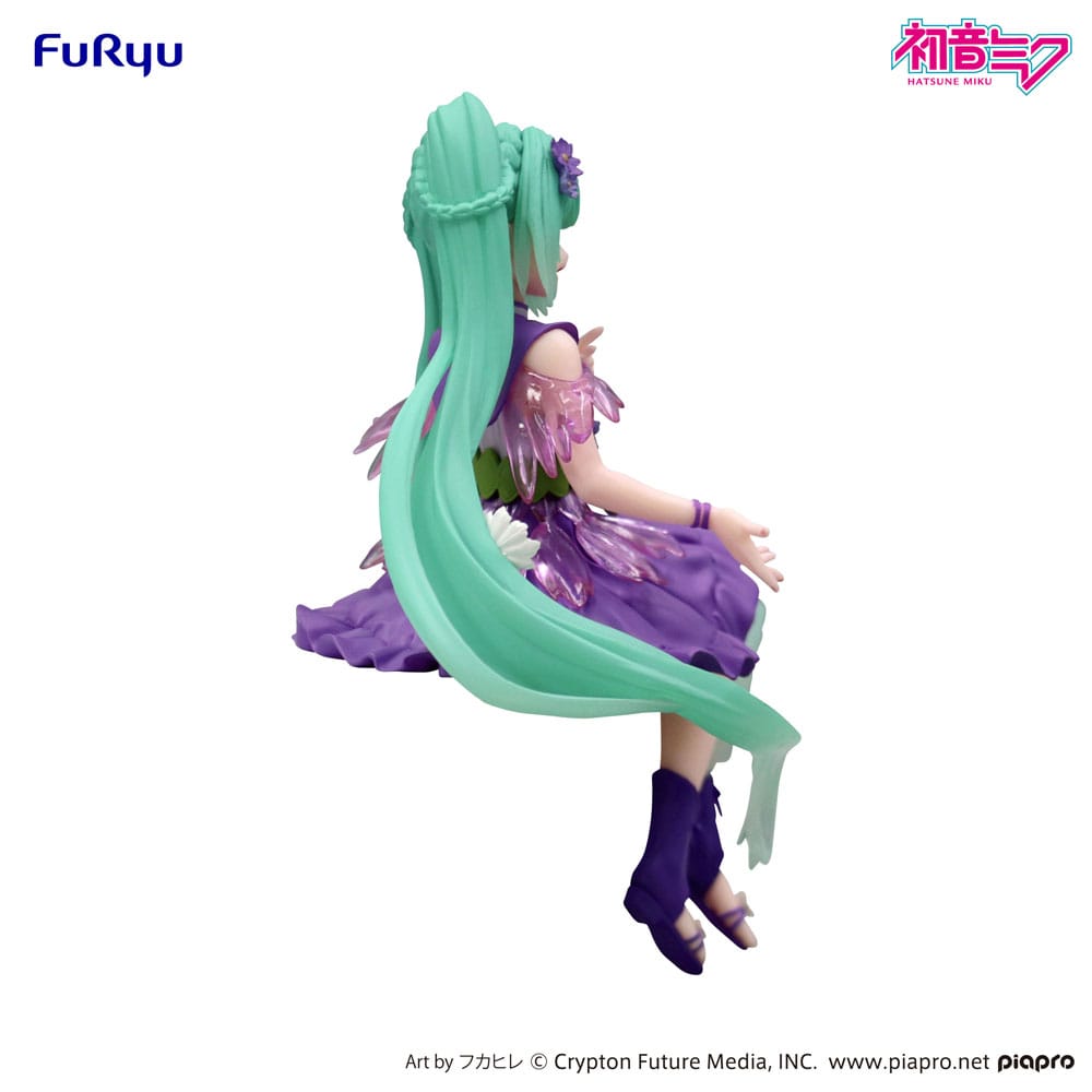 Hatsune Miku Noodle Stopper PVC Statue Flower Fairy Cosmos Purple Color ...